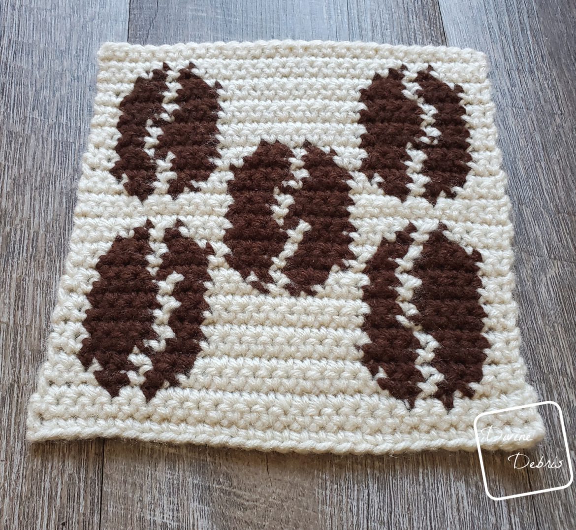 Coffee Tapestry Square Afghan Project – Square 8 - Divine Debris