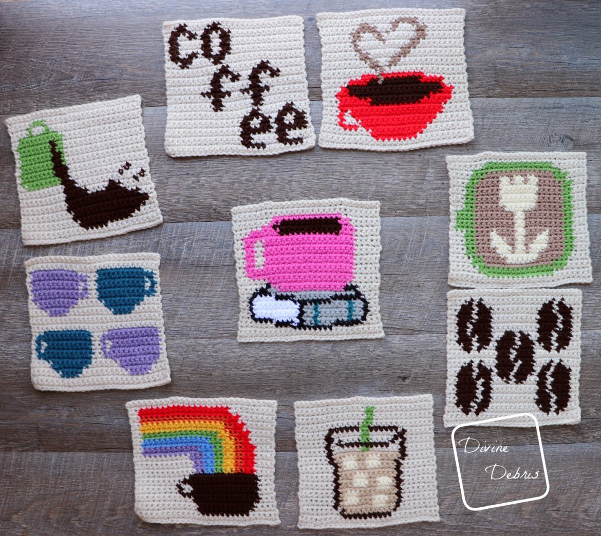 Coffee Tapestry Square Afghan Project – Square 9
