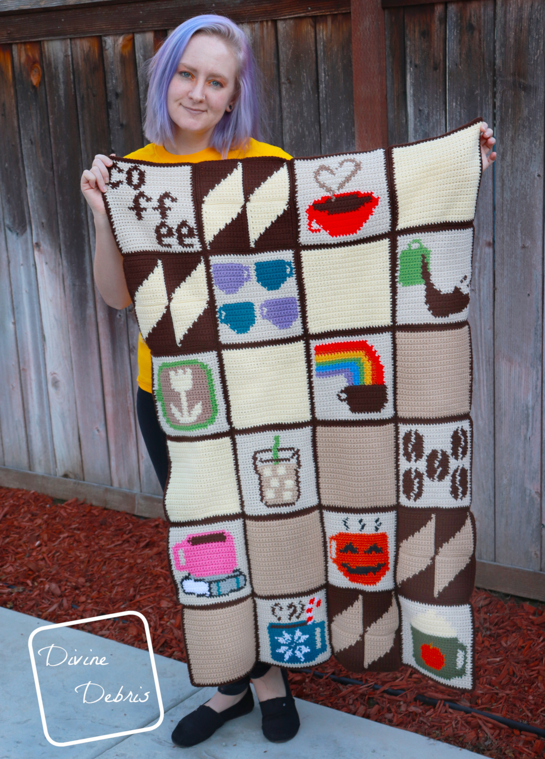 Making the Coffee Squares Free Crochet Patterns Lapghan - Divine Debris ...