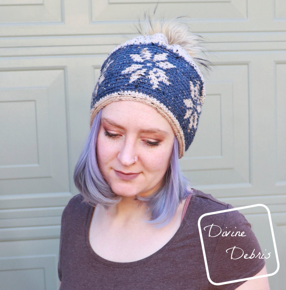 Dancing Snowflakes Beanie free crochet pattern by Divine Debris