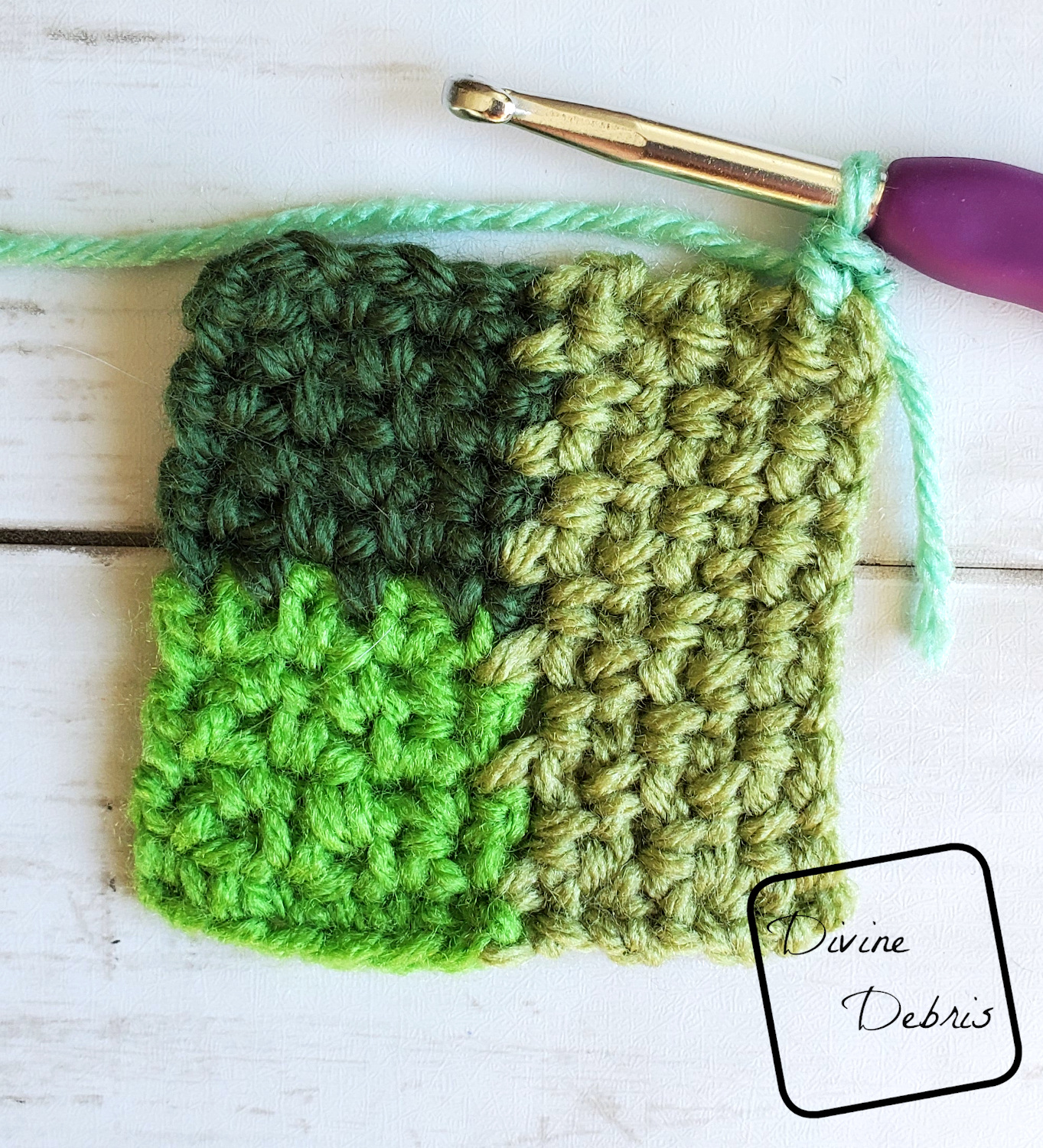 Linen Log Cabin Square a free crochet pattern by DivineDebris.com