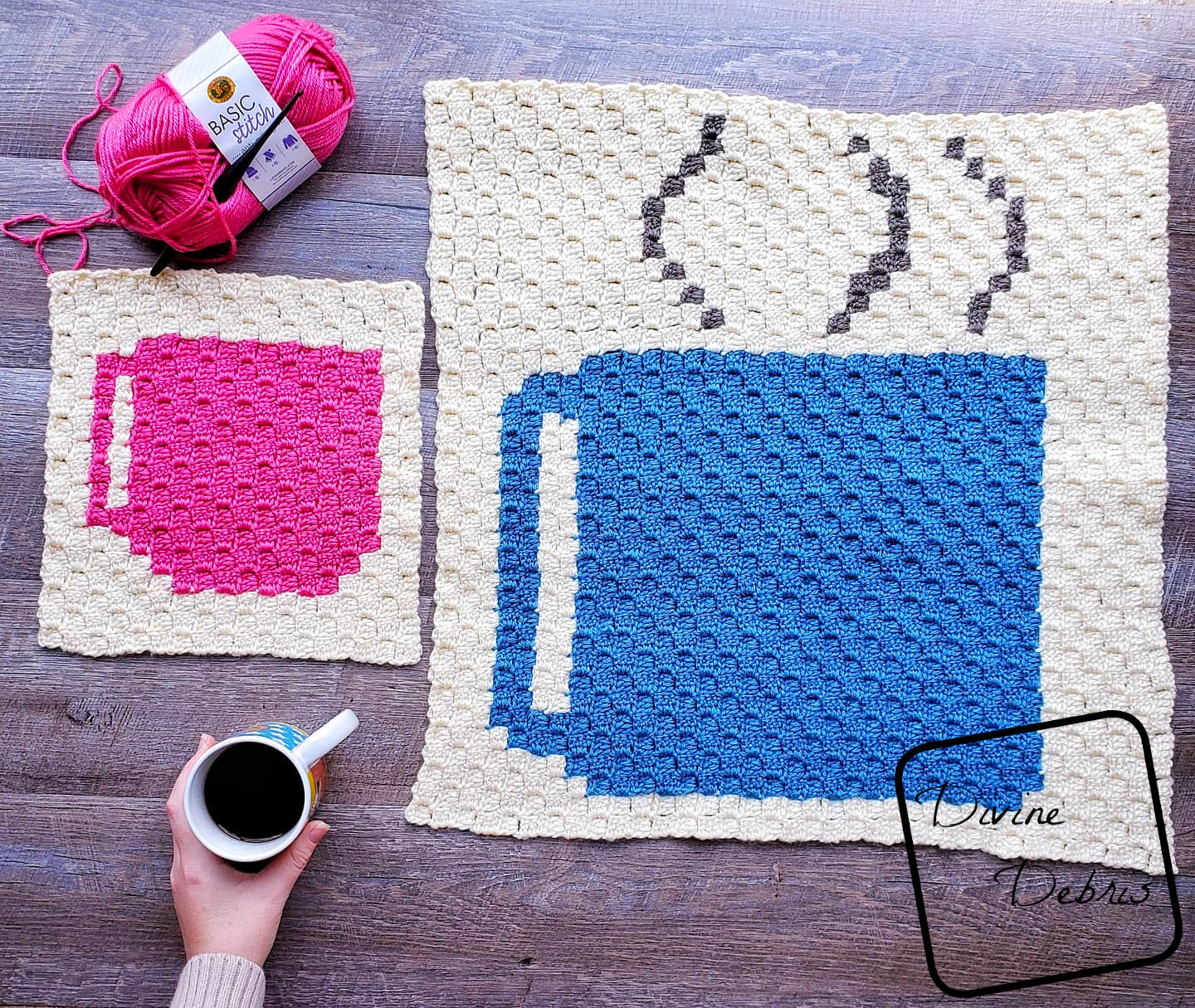 Tiny Coffee C2C Afghan Square free crochet pattern by DivineDebris.com ...