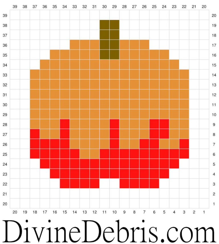 C2C Caramel Apple Afghan Square Free Graph by Divine Debris