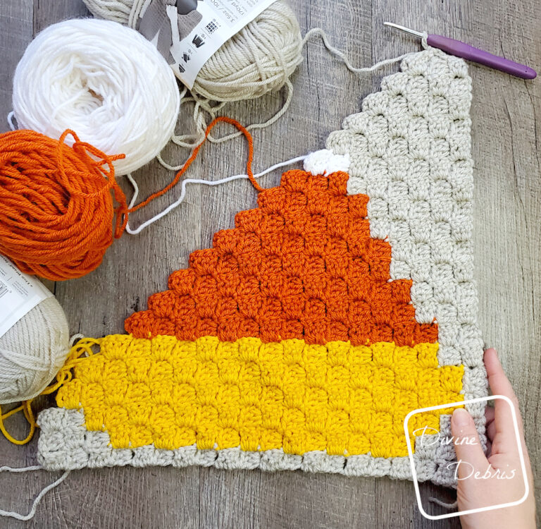Free Candy Corn Afghan Square Graph by Divine Debris