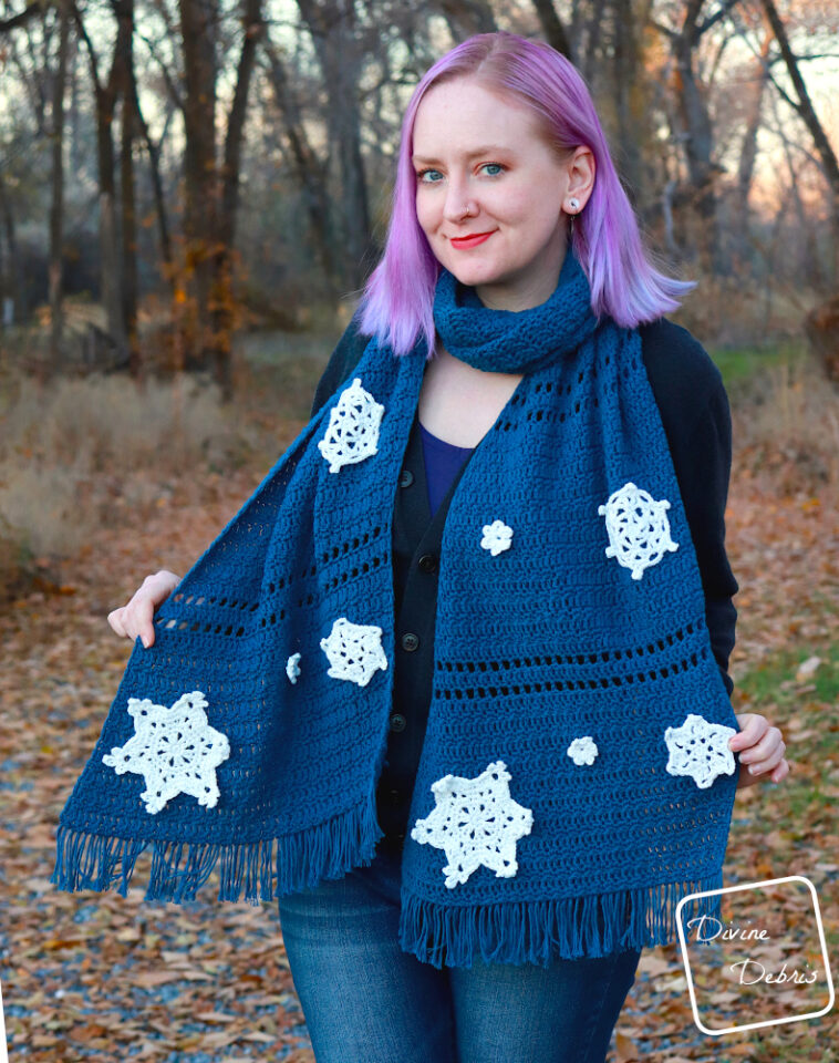 Free Crystal Snowflakes Shawl Crochet Pattern Divine Debris