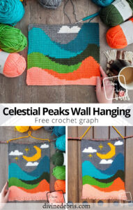 Celestial Peaks Wall Hanging Free Crochet Graph by Divine Debris