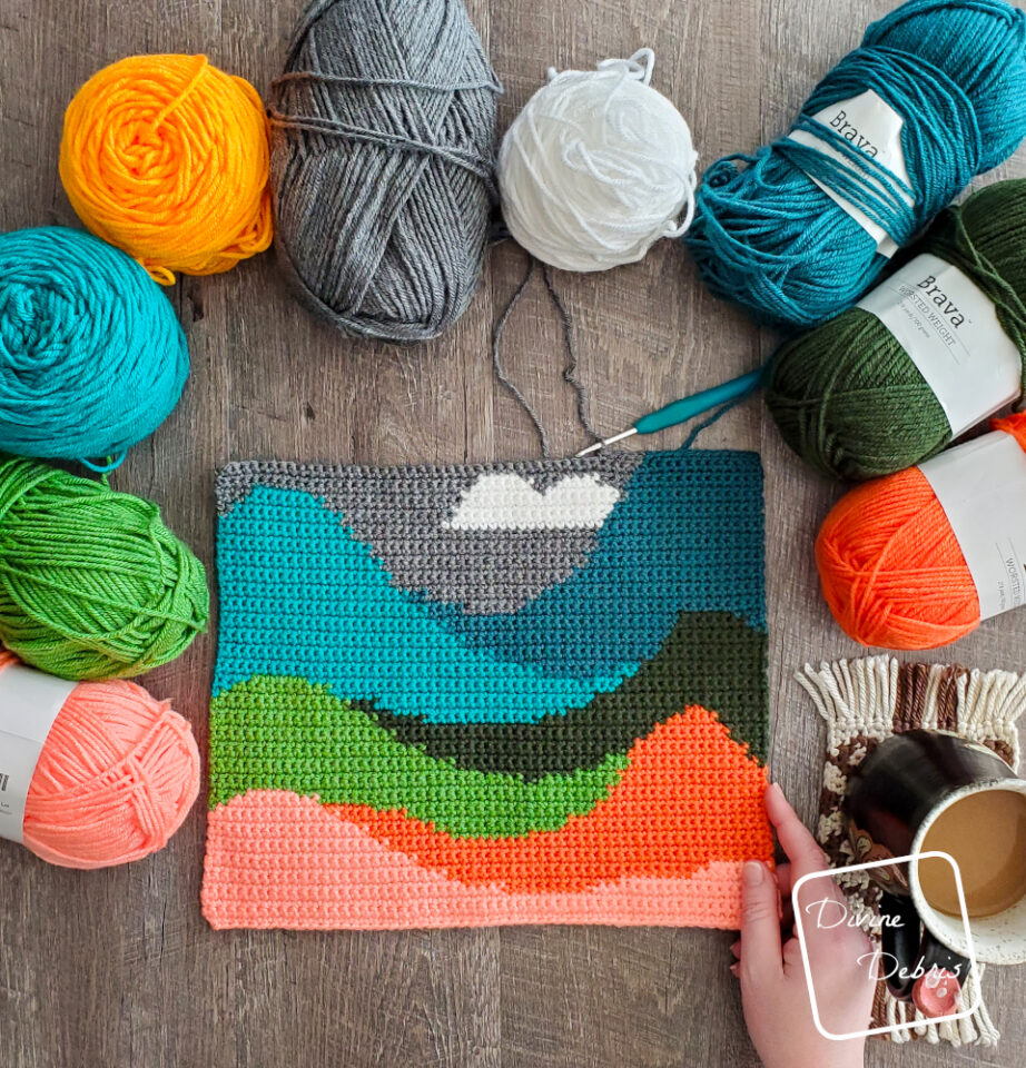 Celestial Peaks Wall Hanging Free Crochet Graph by Divine Debris