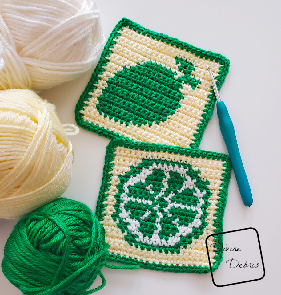 Free Cute Lime Squares Crochet Patterns by Divine Debris