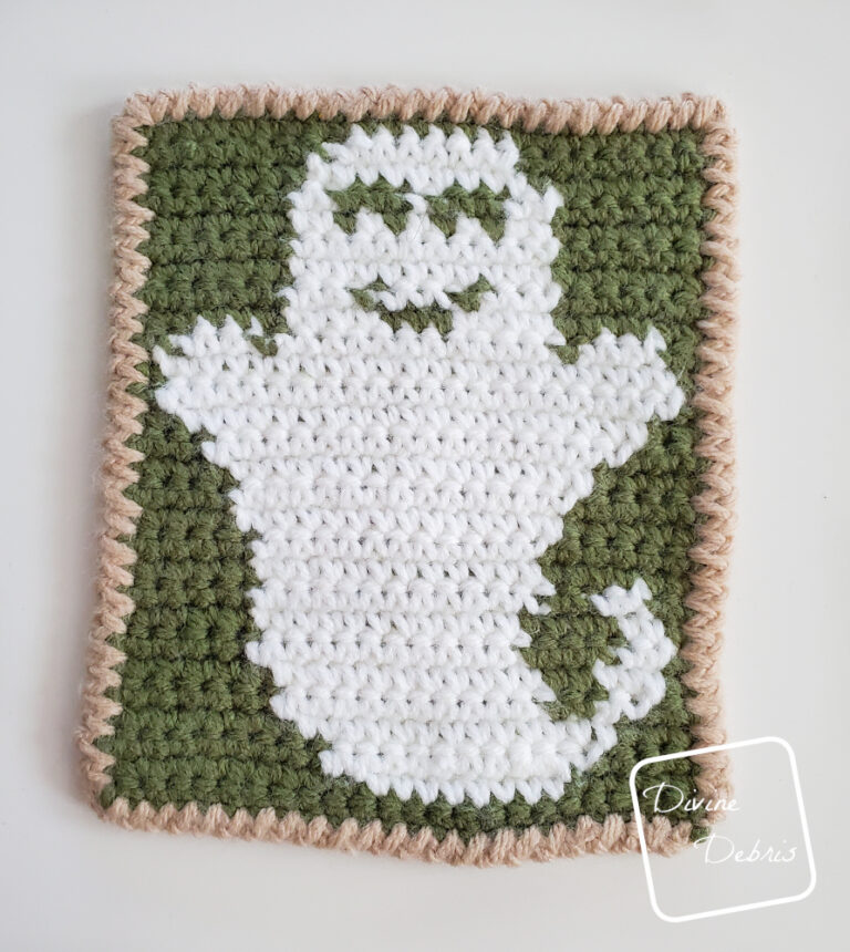 Free Cute Ghost Coaster Crochet Pattern - Summerween Special - Divine ...