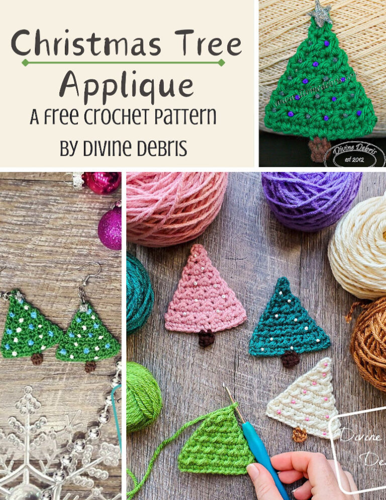 Christmas Tree Applique free crochet pattern by Divine Debris Divine Debris