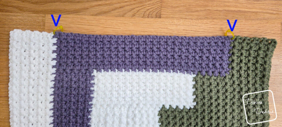 Mountain Log Cabin Blanket Free Crochet Pattern - Divine Debris