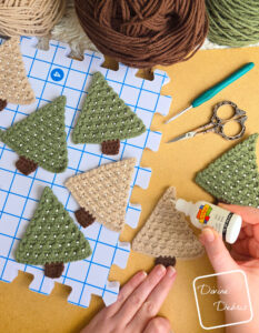 Free Cute Tree Garland Crochet Pattern - DIY Christmas Decorations ...
