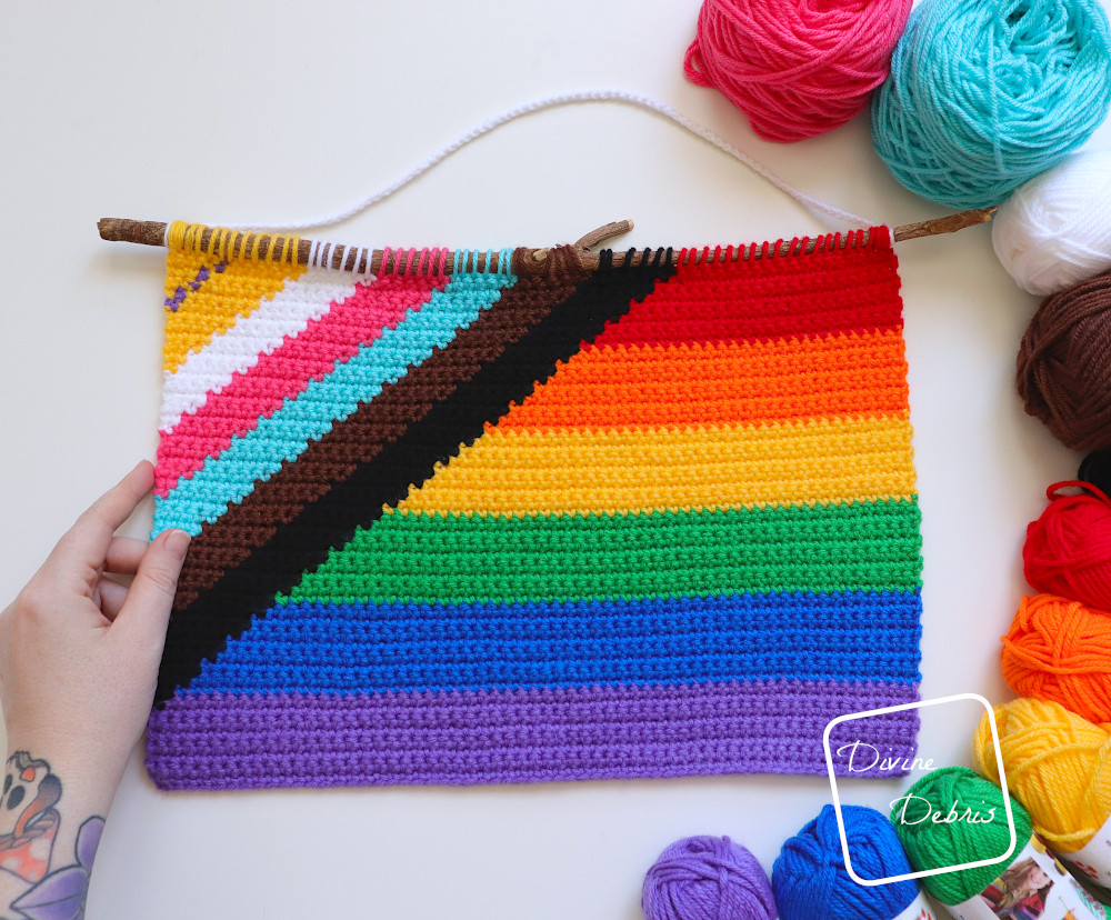 More Progress Pride Flag Wall Hangings Free Crochet patterns - Divine ...